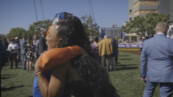 Anna Buffini and Mike Smith at the Breeders' Cup | America's Best Racing